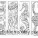 Coloring bookmarks Sea creatures bookmarks coloring page