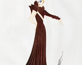 Chic Original Vintage ERTE ART Deco Print by GailsVintagePrints