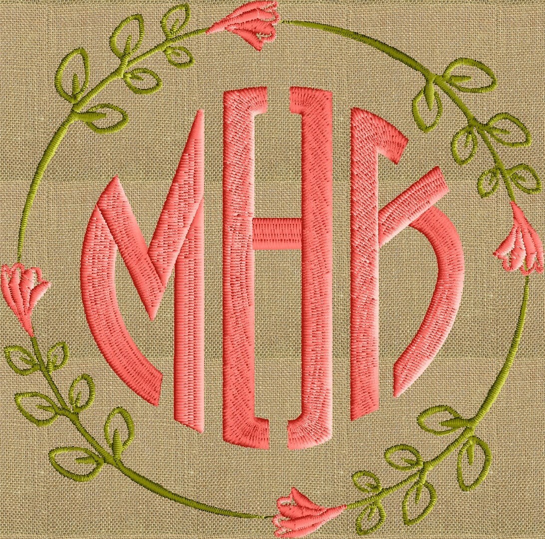 Pretty Posy Font Frame Monogram Design Font not included