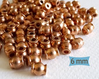 Large copper beads | Etsy