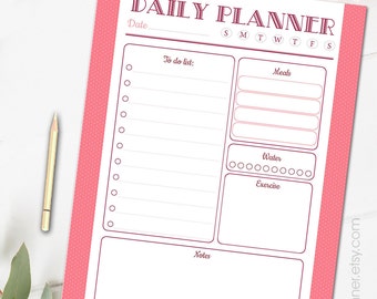 Printable daily planner | Etsy