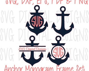 Split monogram | Etsy