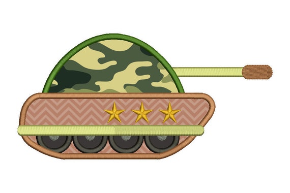 Army Tank Military Applique Embroidery Design by LaughLoveApplique