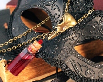 Blood vial necklace | Etsy