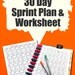 30 Day Sprint Plan and Worksheet For Etsy Sellers by PaperlyPeople
