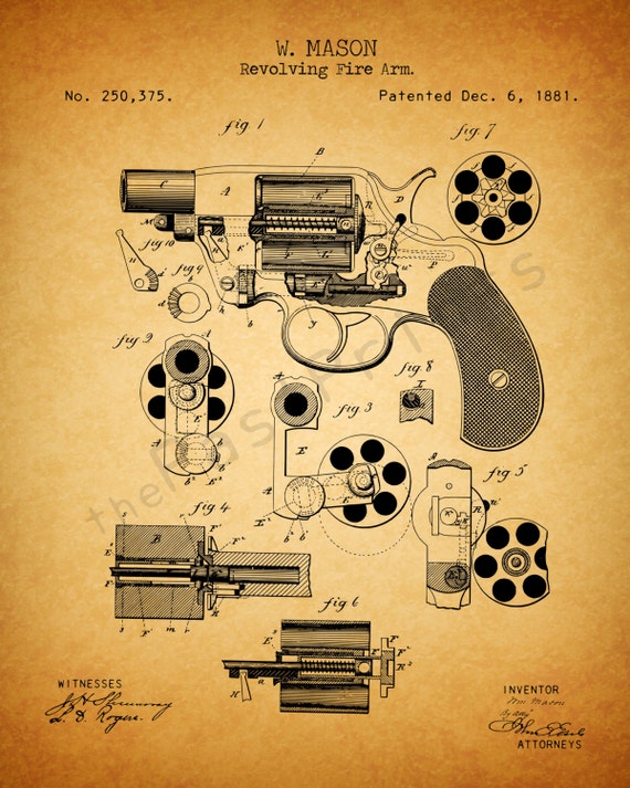 Gun Printable Colt Revolver Gun Art Gun Print Gun