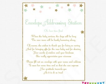 Printable Gift List Boy Baby Shower Guest Sign-in Sheet