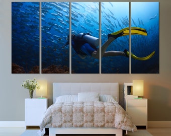 Scuba dive art | Etsy