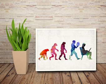 Evolution wall art | Etsy