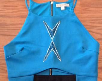 Rhinestone crop top | Etsy