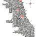 Customizable Chicago neighborhood map 11x14in print