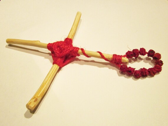 Rowan Cross Rowan Twig Charm Rowan Berries Protective