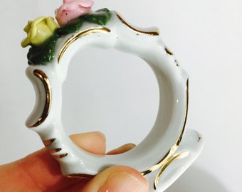 Rose napkin rings | Etsy