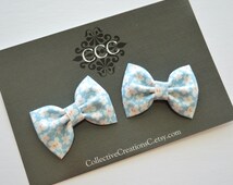 Unique small blue bows related items | Etsy