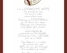 Unique football poem related items | Etsy