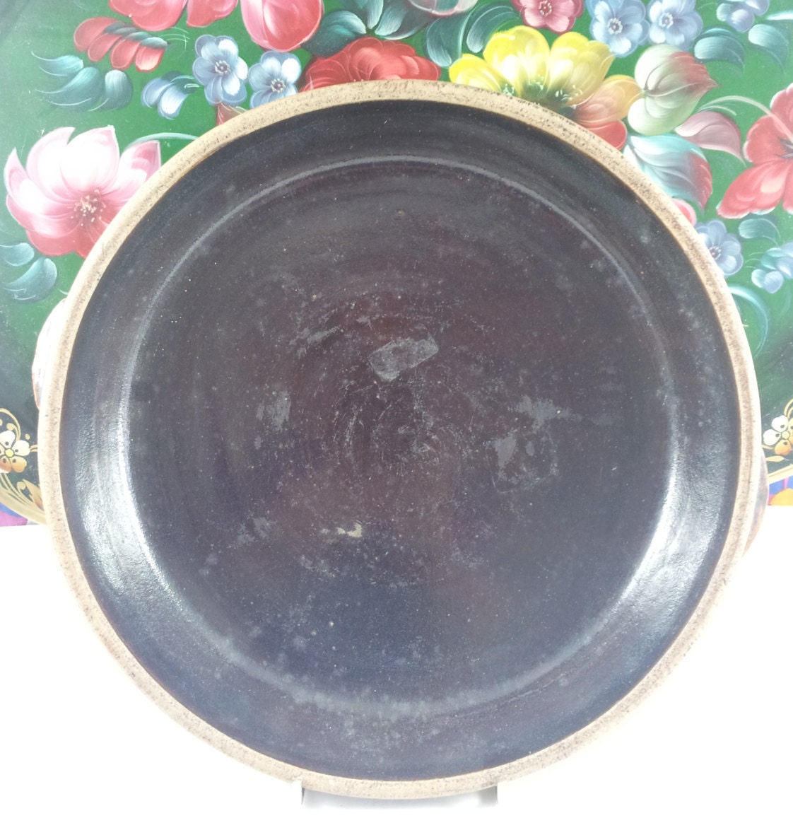 SALE Cook-RIte Stoneware Pie Plate Brown Vintage