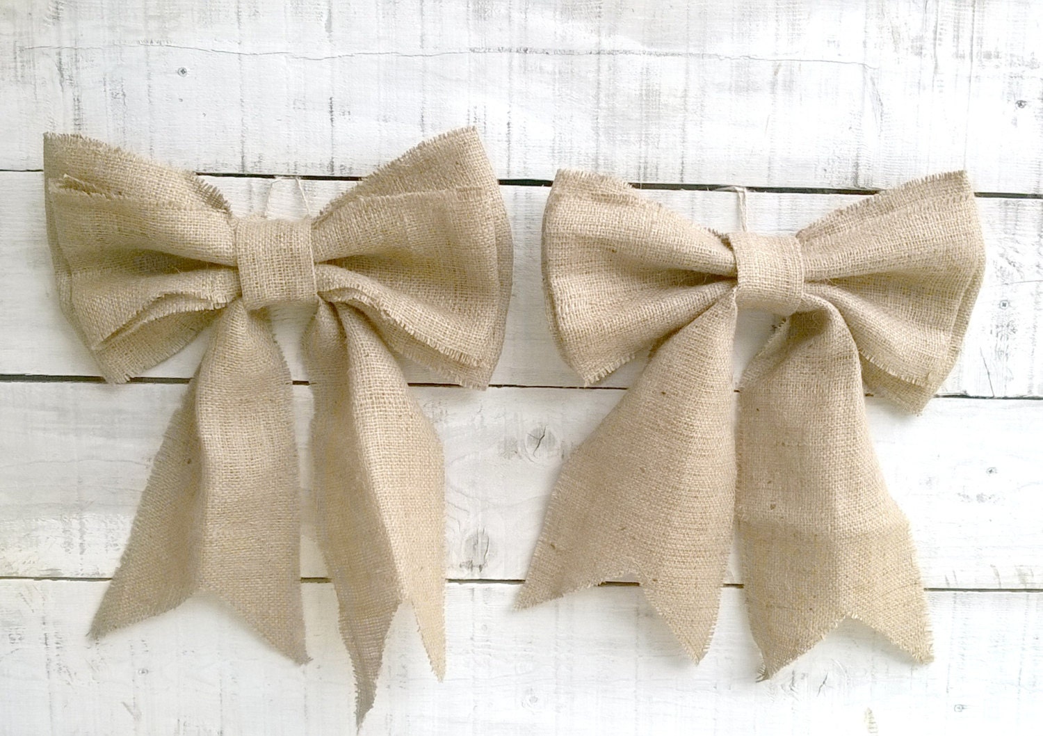 Aisle Marker Burlap Bows Wedding Bows Pew End Bows