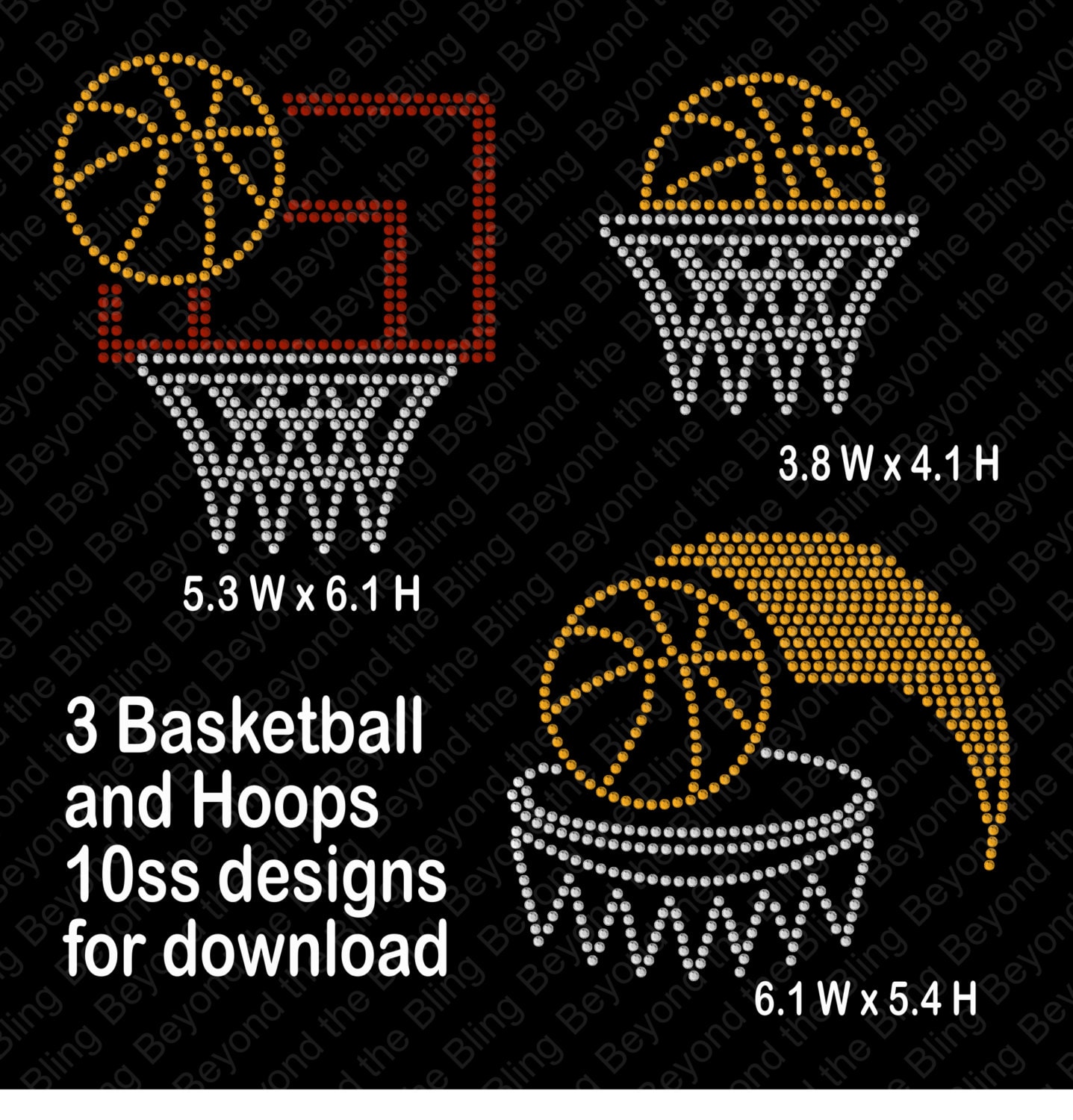 rhinestone basketball template bling basketball hoop template