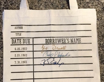 Unique library card related items | Etsy