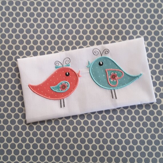 Baby Birds Applique Machine Embroidery Design Instant