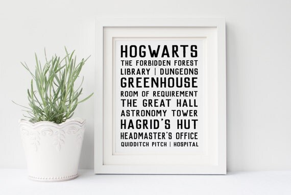 Harry Potter Poster Hogwarts Rooms and Places Gallery Wall