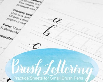 Hand lettering worksheets | Etsy