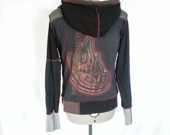 Patchwork hoodie | Etsy