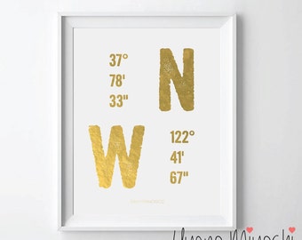 United Arab Emirates Map Gold Foil Print Gold by UyenoMiyoshi