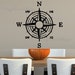 Compass Wall Decal Nautical Decal Compass Compass Wall