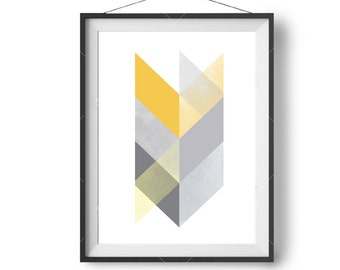 Mustard yellow print | Etsy
