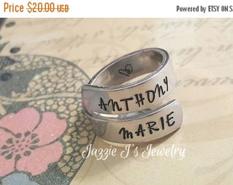 Personalized Copper Ring Hand Stamped Ring by JazzieJsJewelry