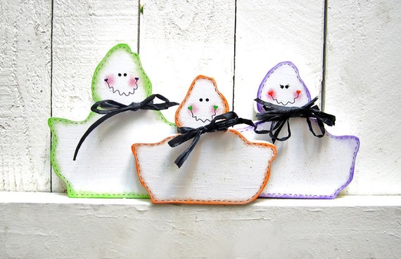 Ghosts Set of 3 Halloween Decor Ghost Decor Halloween