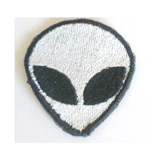 Retro Alien Patch Embroidered Badge Iron on by AlienFashionsUK