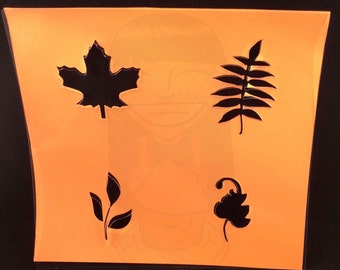 Leaf stencil | Etsy