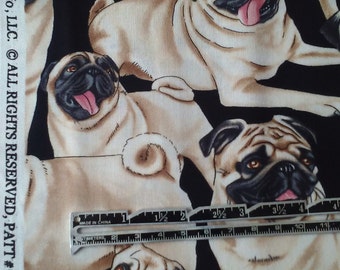 Pug fabric | Etsy