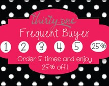 Popular items for frequent buyer card on Etsy