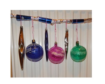 Glass icicle toy | Etsy