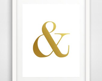 Unique gold letter print related items | Etsy