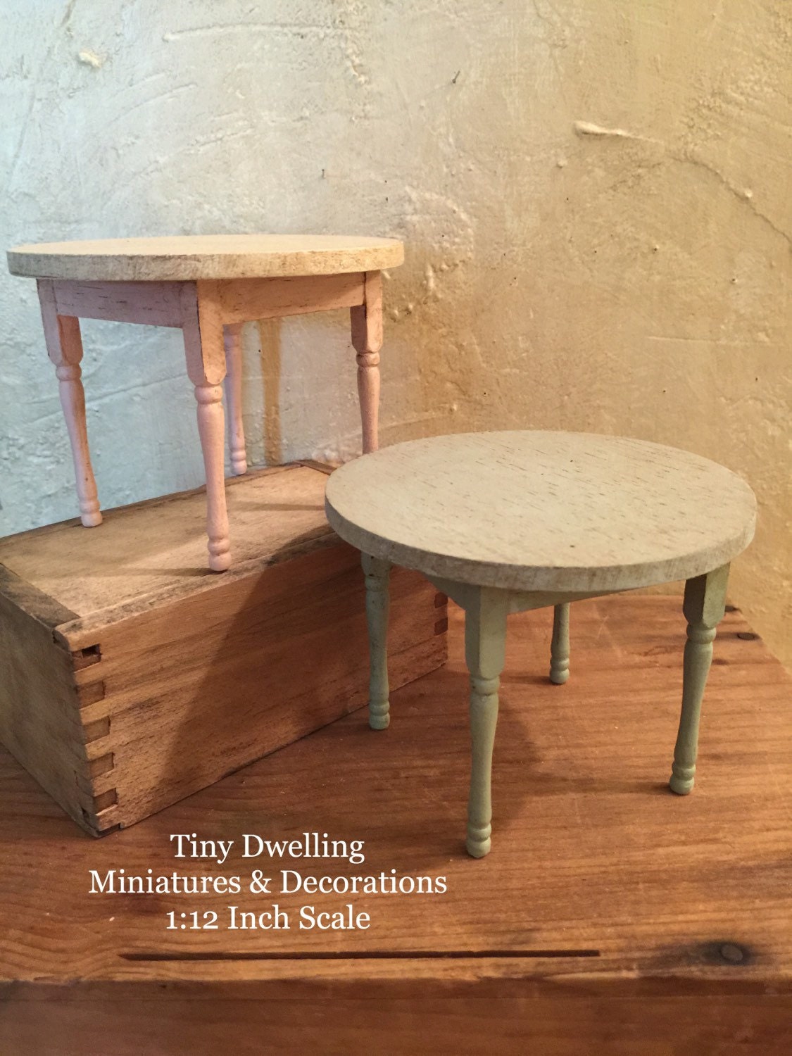 Miniature Farmhouse Table Dollhouse Kitchen Table Miniature