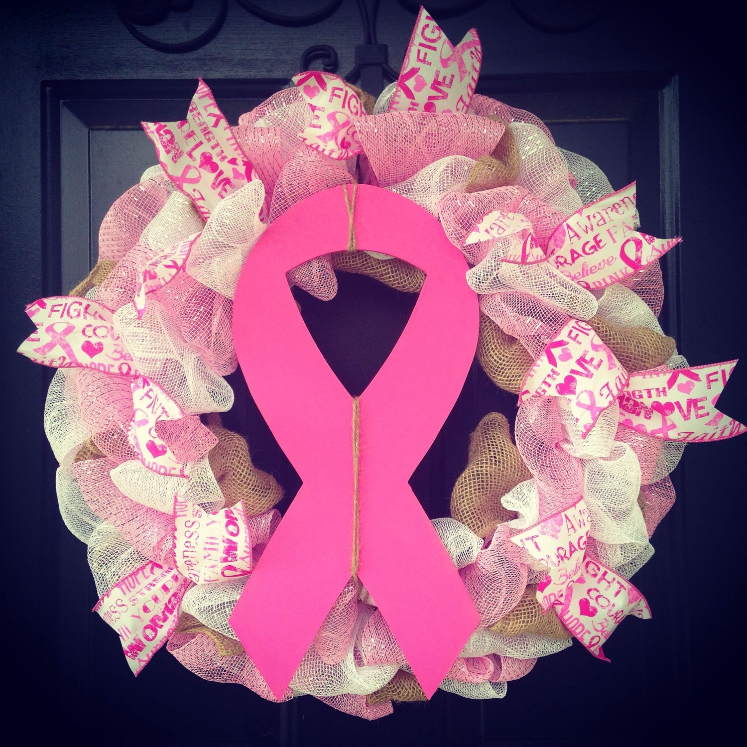 Breast Cancer awareness wreath
