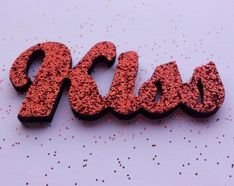 Red glitter letters | Etsy