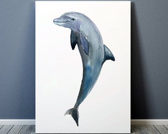 Dolphin poster | Etsy