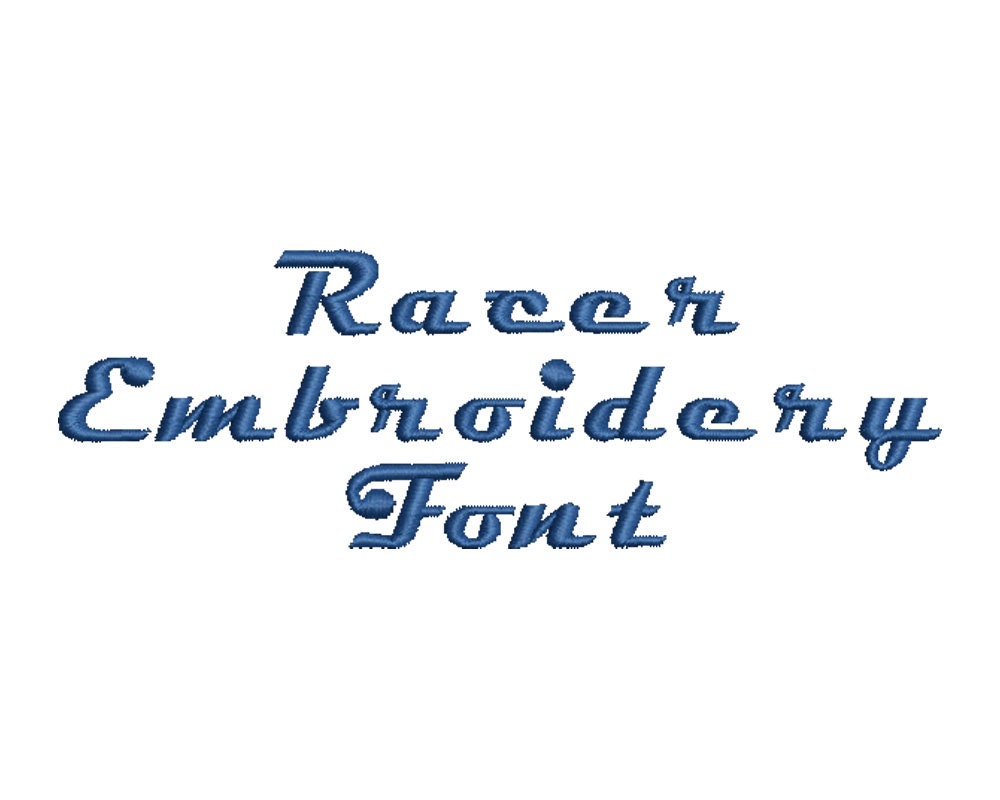 3 Size Racer Font Embroidery Designs BX fonts by PanwatEmbroidery