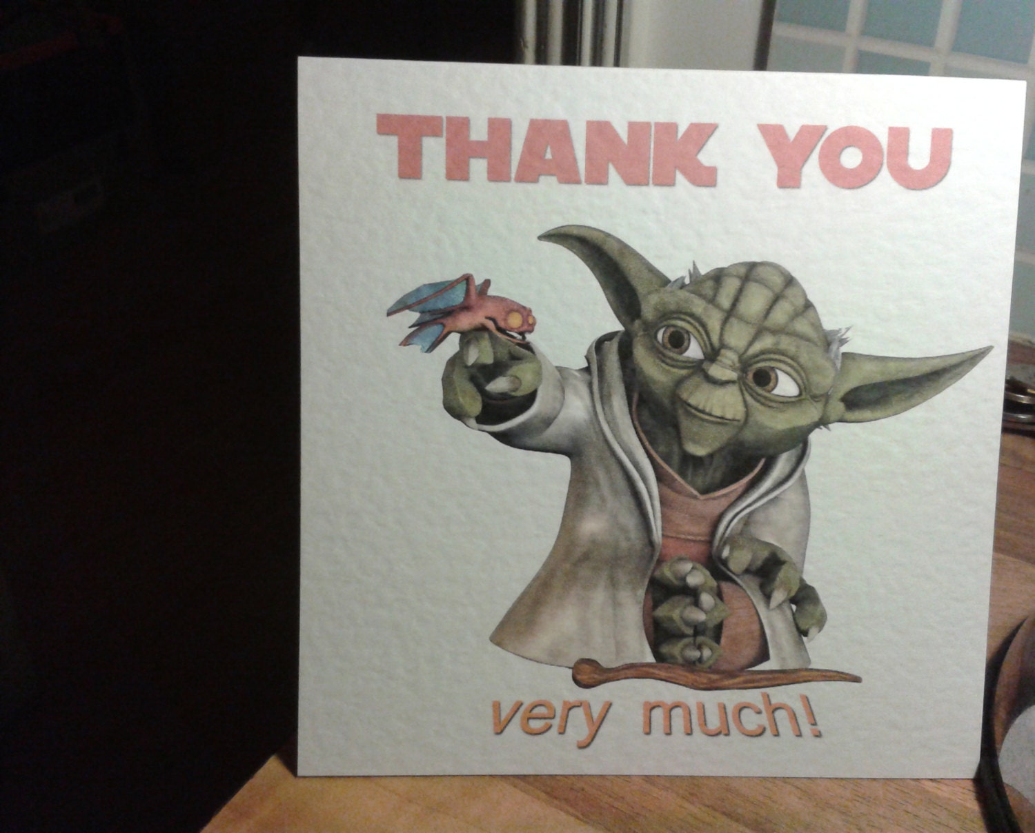 Star Wars thank you card Yoda Version 1 Personalised on