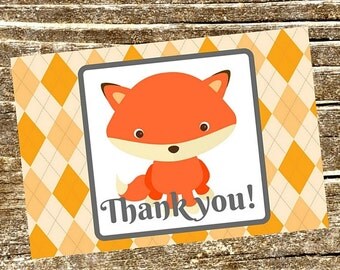 Fox thank you | Etsy