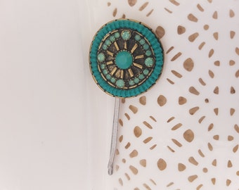 Turquoise hairpin | Etsy
