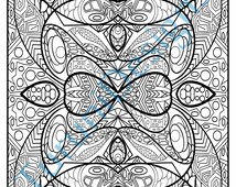 Unique intricate doodles related items | Etsy