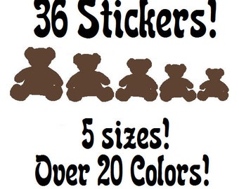 Teddy bear stickers | Etsy