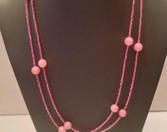 Unique rose pink beads related items | Etsy