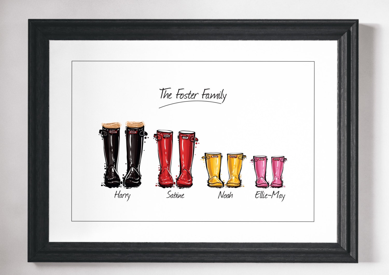 Custom family print gift Personalised Family print Custom